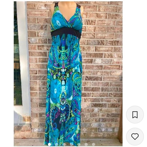 Ruby Rox | Dresses | Turquoise Black Paisley Crochet Ruby Rox Summer Boho Maxi Dress | Poshmark